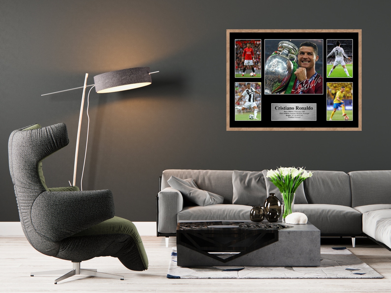 Ronaldo Signed Poster, Printable Soccer Wall Art Gift, Room Decor, CR7 ...