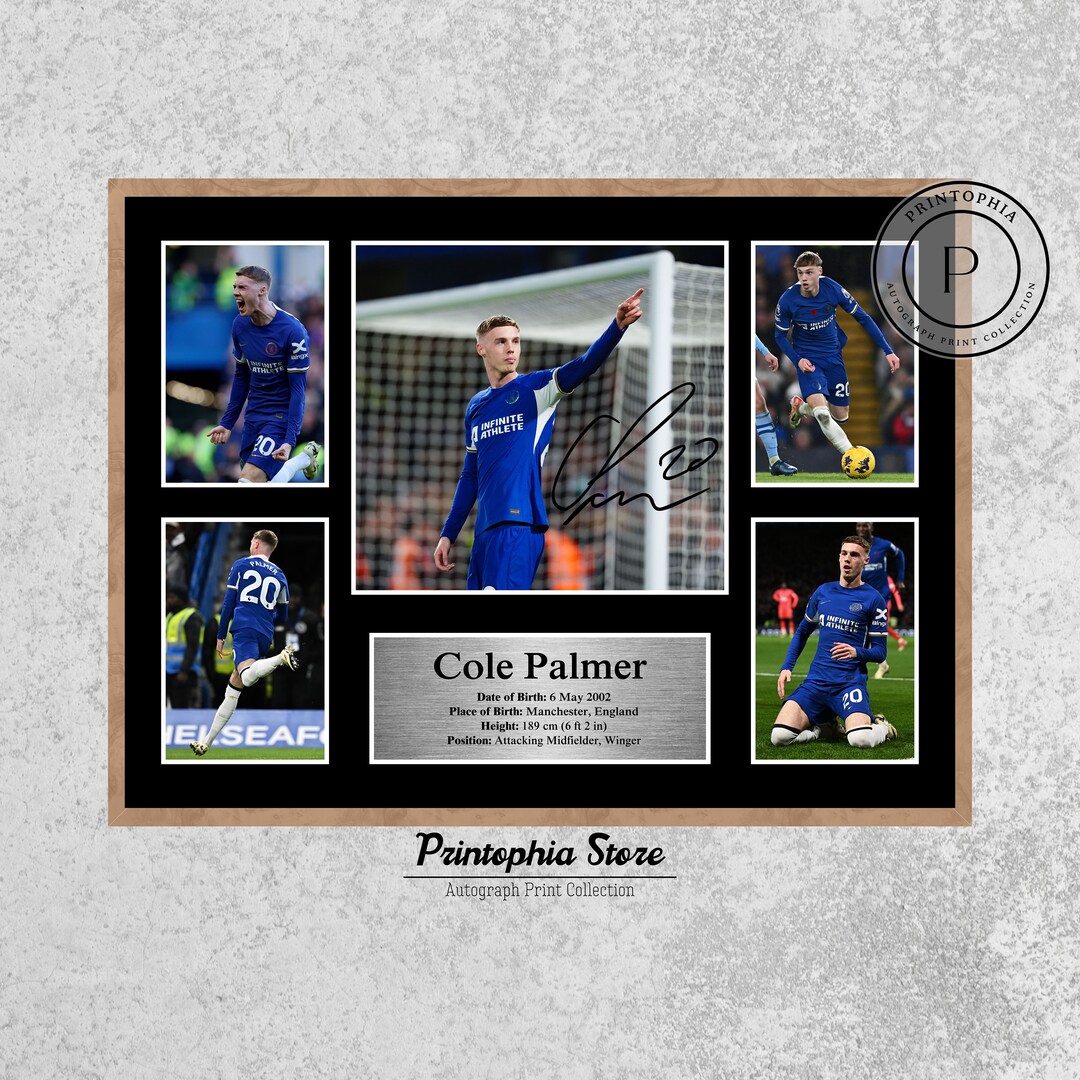 Cole Palmer Signed Poster, Printable England Football Autograph Print ...