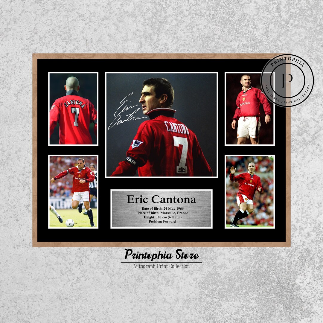 Eric Cantona the King Signed Poster, Printable Digital Football ...