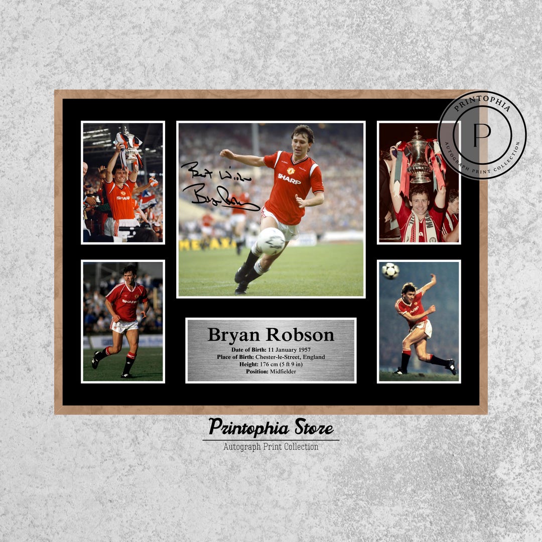 Printable Bryan Robson Signed Poster, Football Autograph Print ...