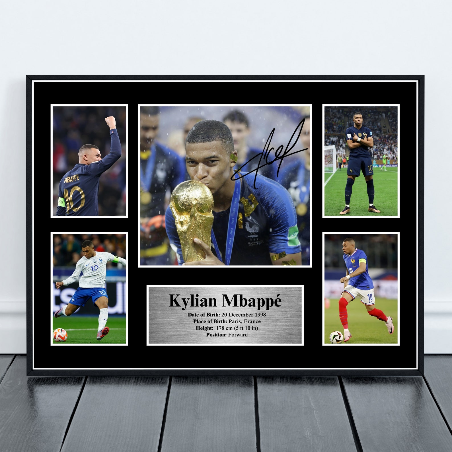 Mbappe Signed Digital Print, France Football Autograph Poster ...