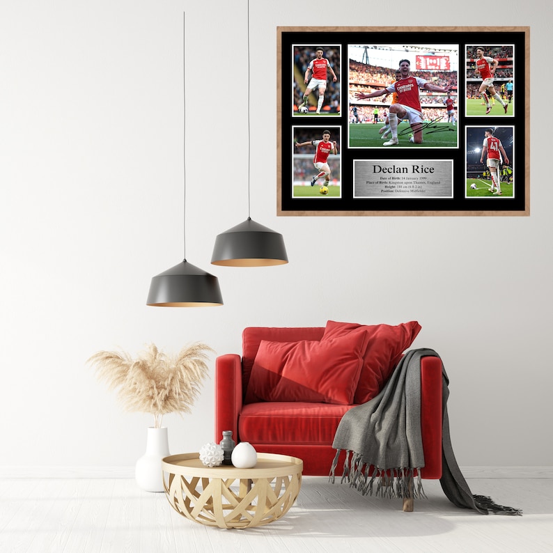 Declan Rice Autograph Poster, Printable Football Memorabilia, Arsenal ...