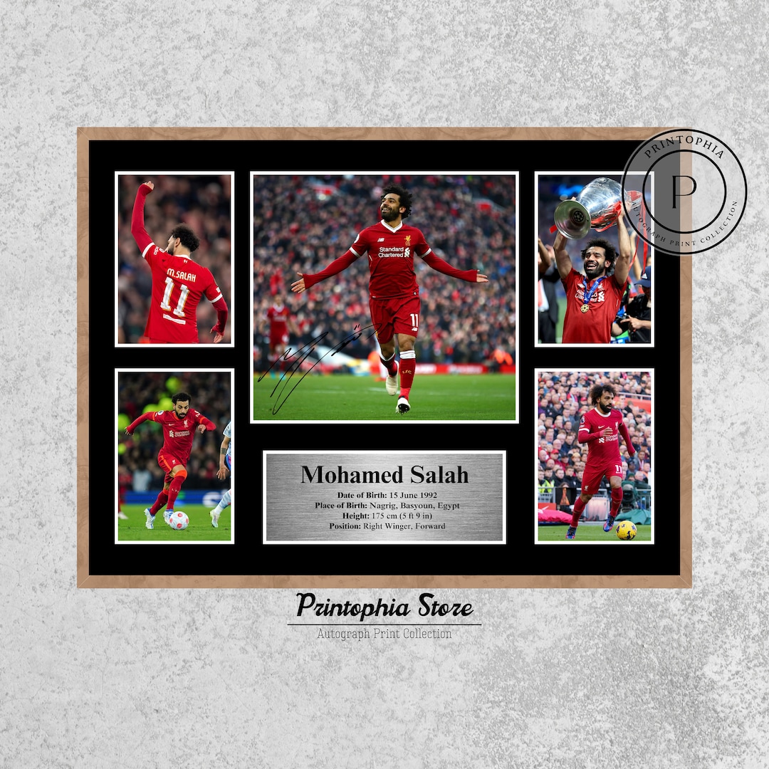 Printable Mohamed Salah Signed Poster, Digital Download Football ...