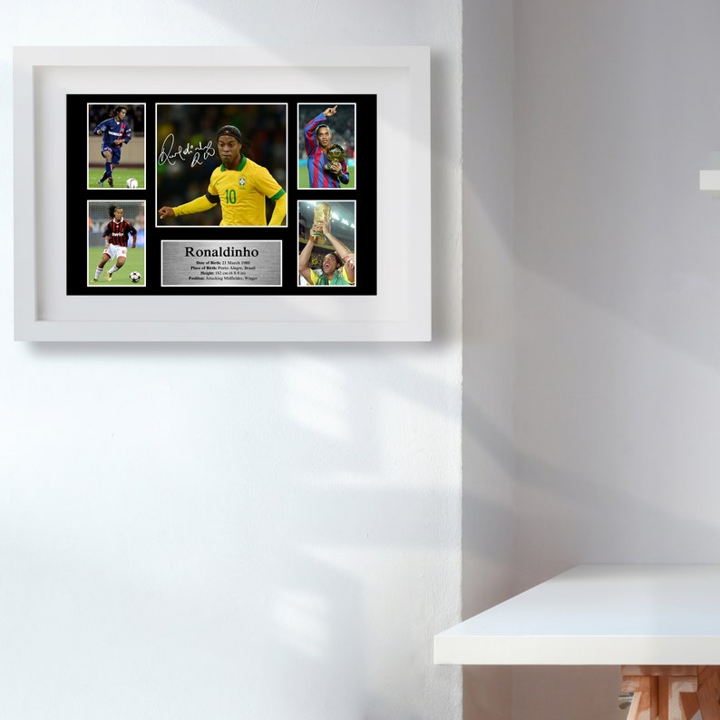 Ronaldinho Signed Poster, Printable Football Autograph Wall Art ...