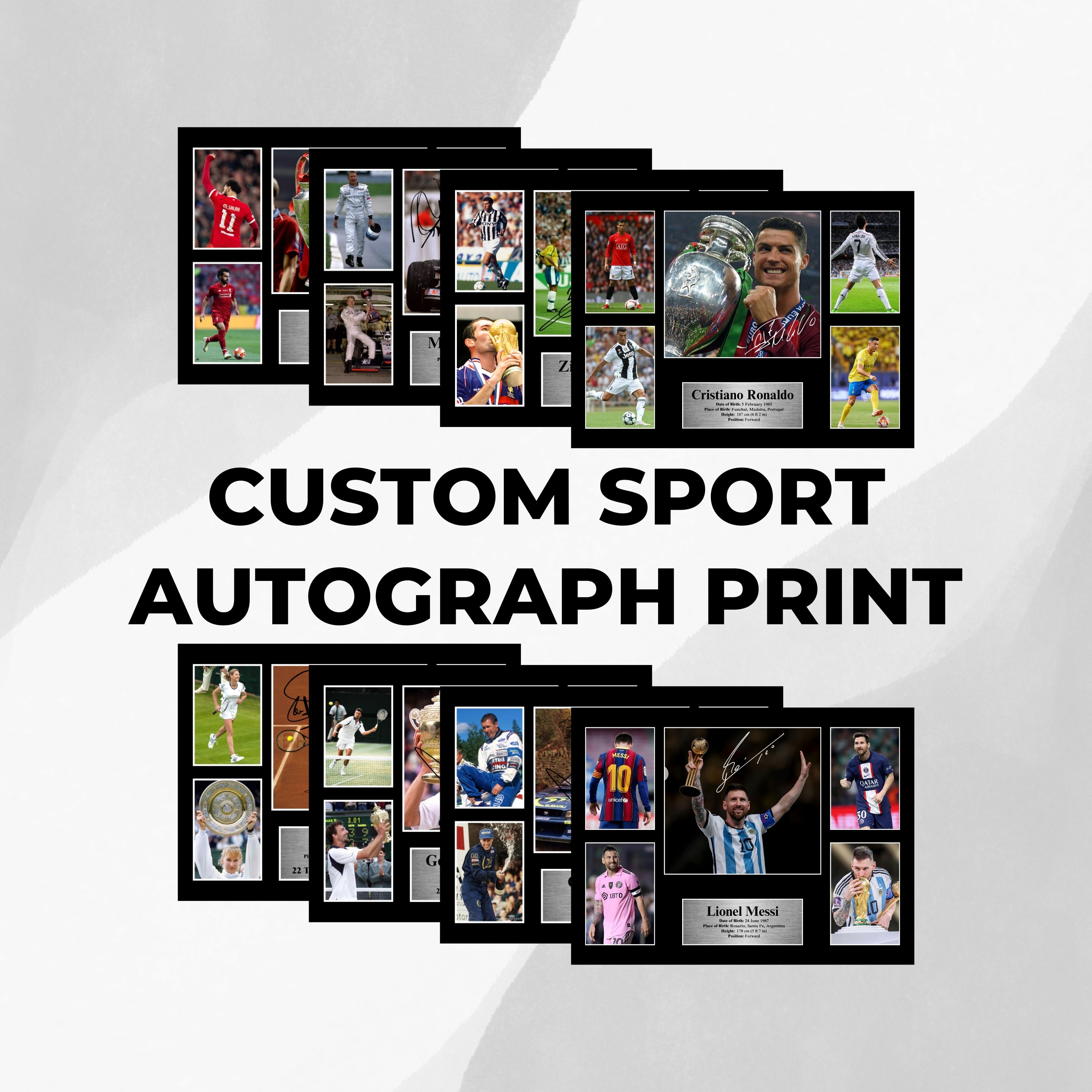 Custom Sportsperson Signed Poster, Digital Download Autograph Print ...