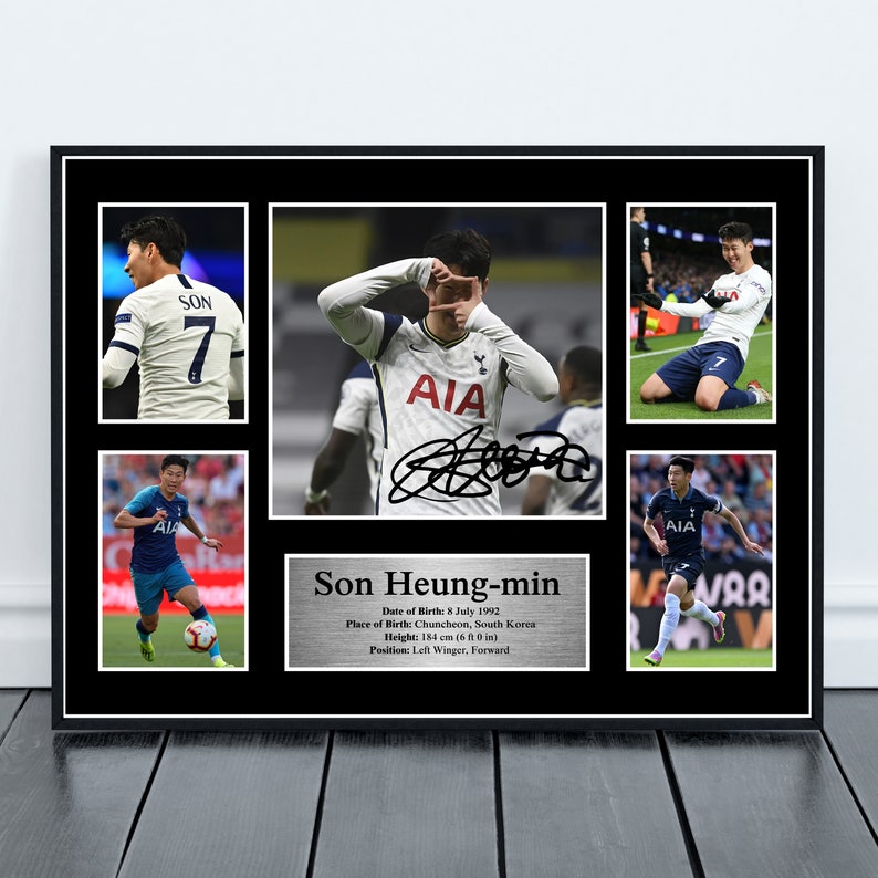 Printable Son Heung-min Autograph Poster, Digital Download Tottenham ...