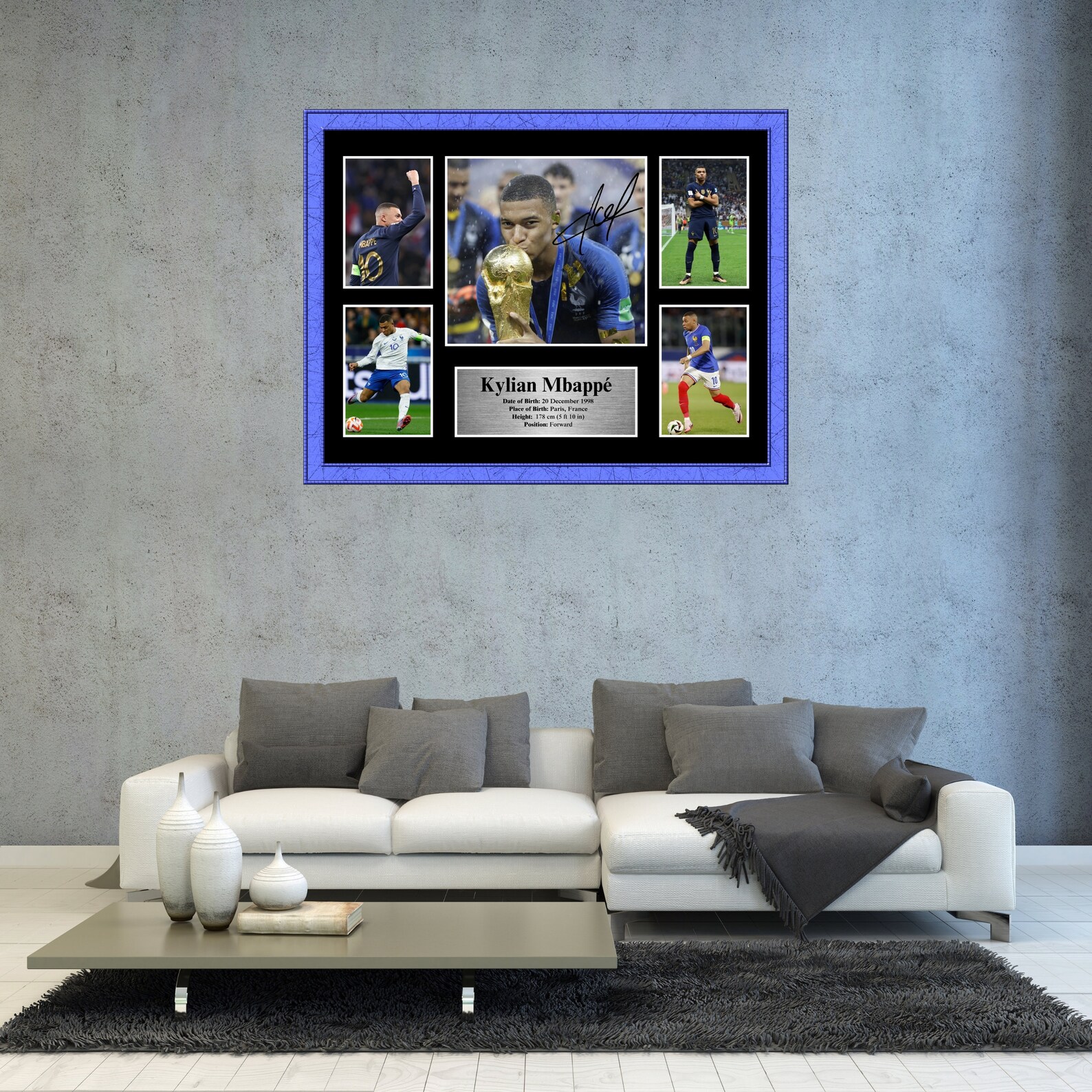 Mbappe Signed Digital Print, France Football Autograph Poster ...
