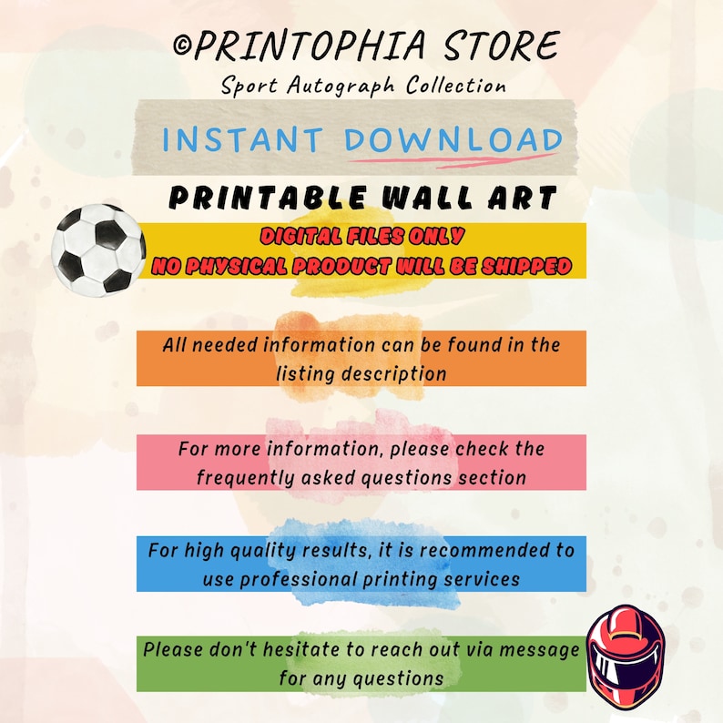 Printable Robert Lewandowski Signed Poster, Soccer Wall Art, Barcelona ...