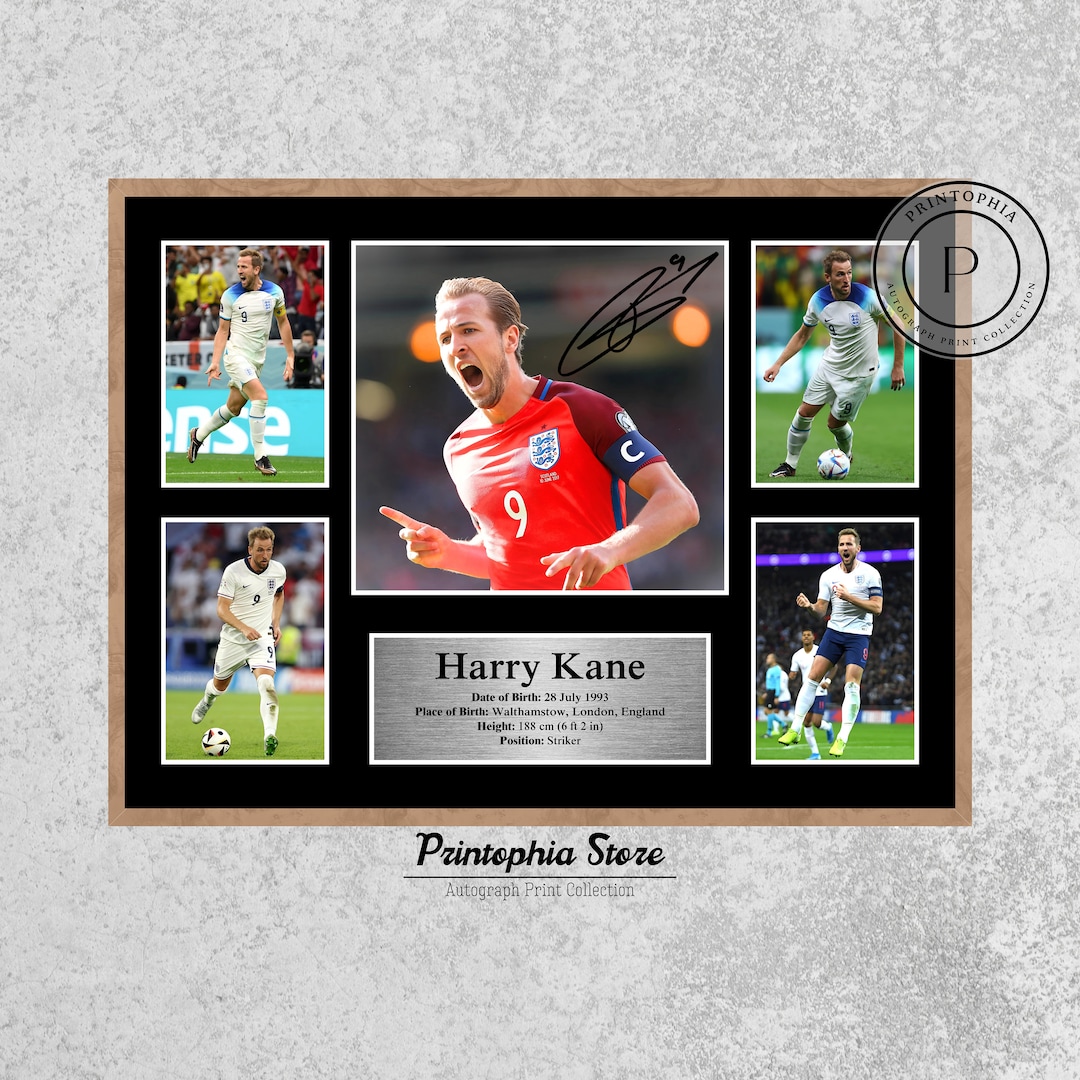 Harry Kane Signed Poster, England Football Autograph Print, the ...