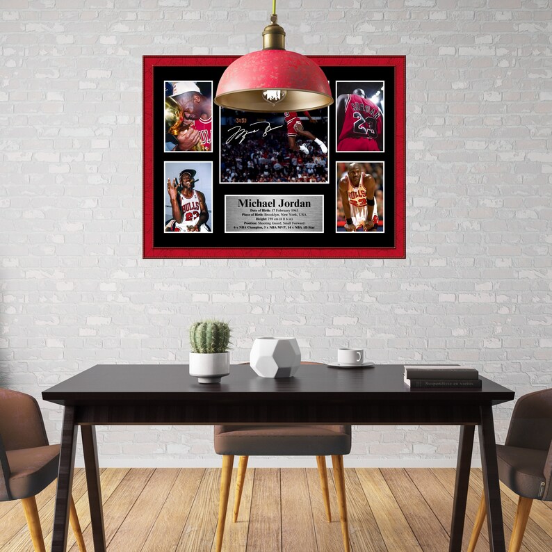 Michael Jordan Signed Poster, Printable NBA GOAT Wall Art Gift, Digital ...