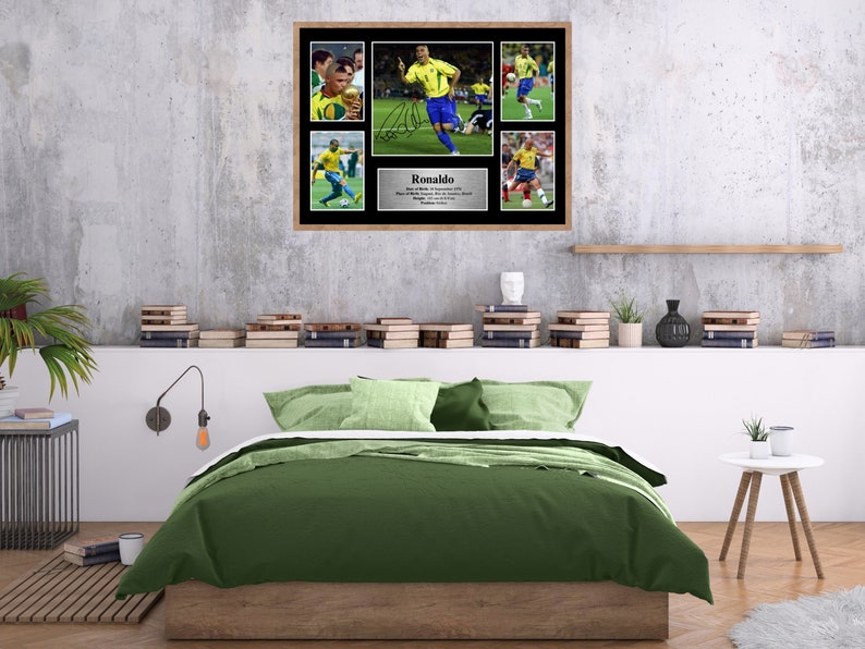 Brazilian Ronaldo Nazario Signed Poster, Printable R9 Soccer Wall Art ...