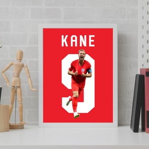 Set of 6 Football Stars Jersey Poster, Soccer Wall Art (digital ...