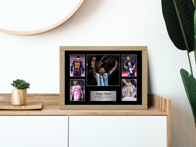 Printable Messi Signed Poster, Soccer Wall Art Gift, Football Autograph ...