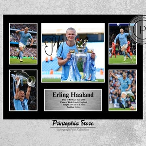 Printable Haaland Signed Poster, Football Wall Art Gift, Digital ...