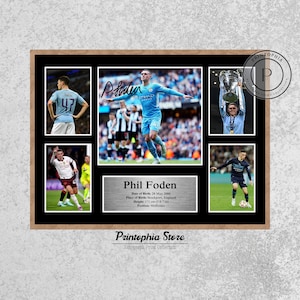 Printable Phil Foden Autograph Poster, Digital Download Manchester City ...