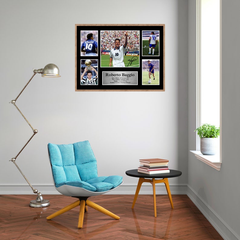 Printable Roberto Baggio Signed Poster, Italy Football Autograph Print ...