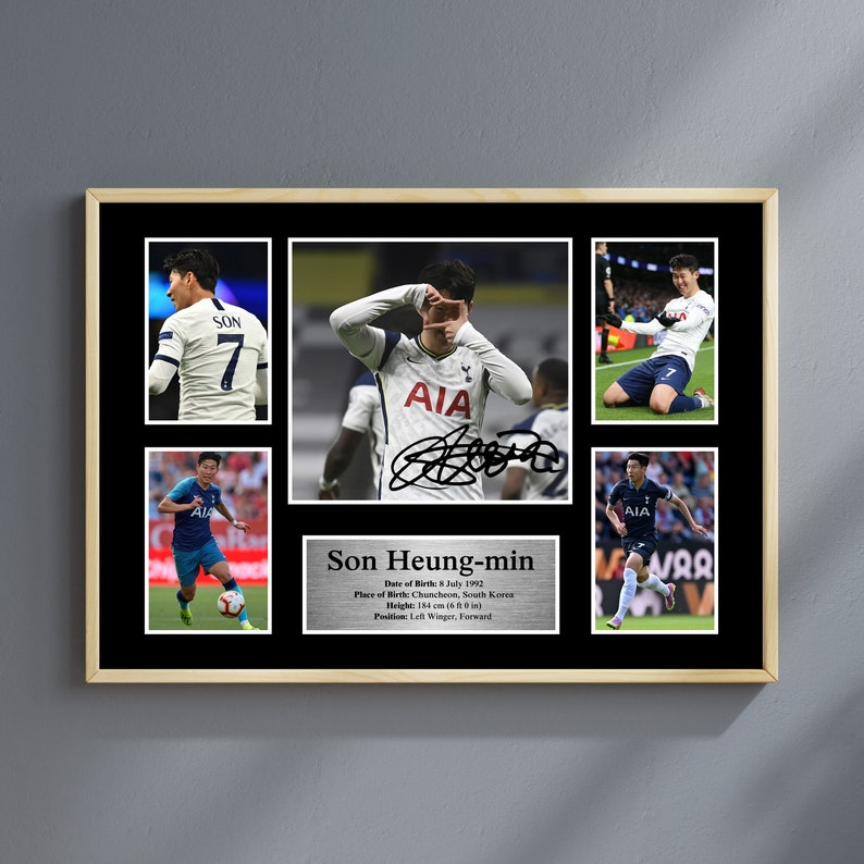 Printable Son Heung-min Autograph Poster, Digital Download Tottenham ...