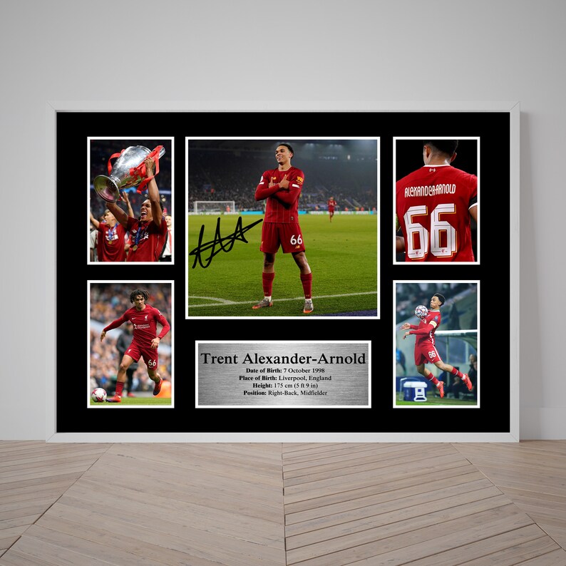 Printable Trent Alexander-arnold Signed Poster, Aesthetic Soccer Wall ...