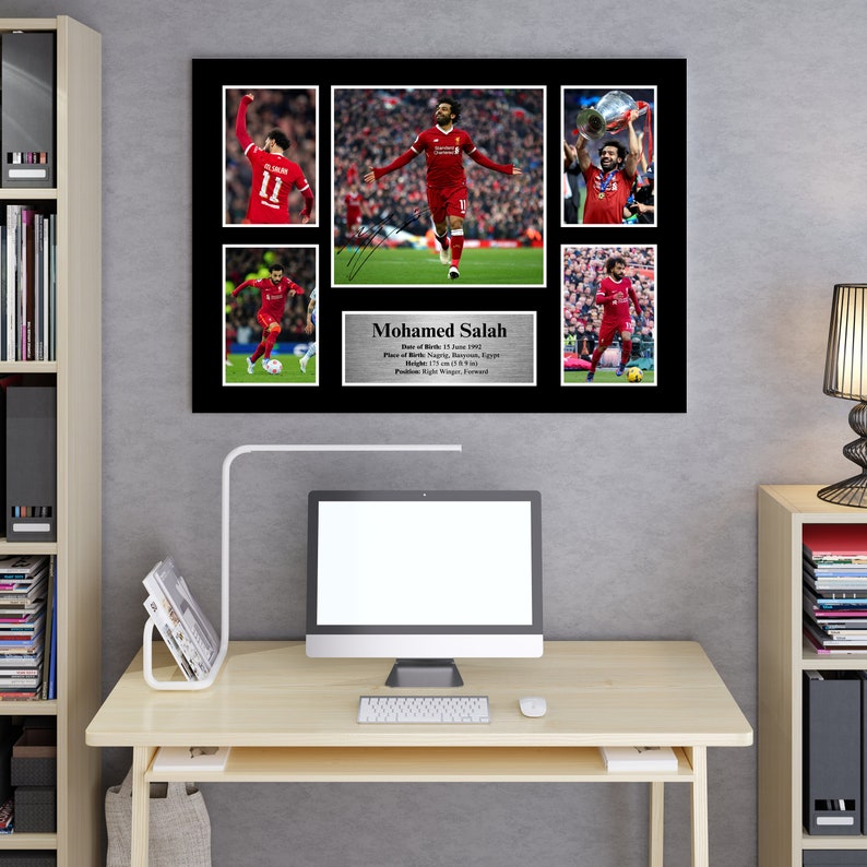 Printable Mohamed Salah Signed Poster, Digital Download Football ...