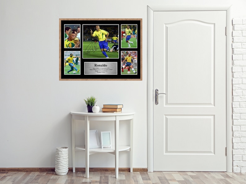 Brazilian Ronaldo Nazario Signed Poster, Printable R9 Soccer Wall Art ...