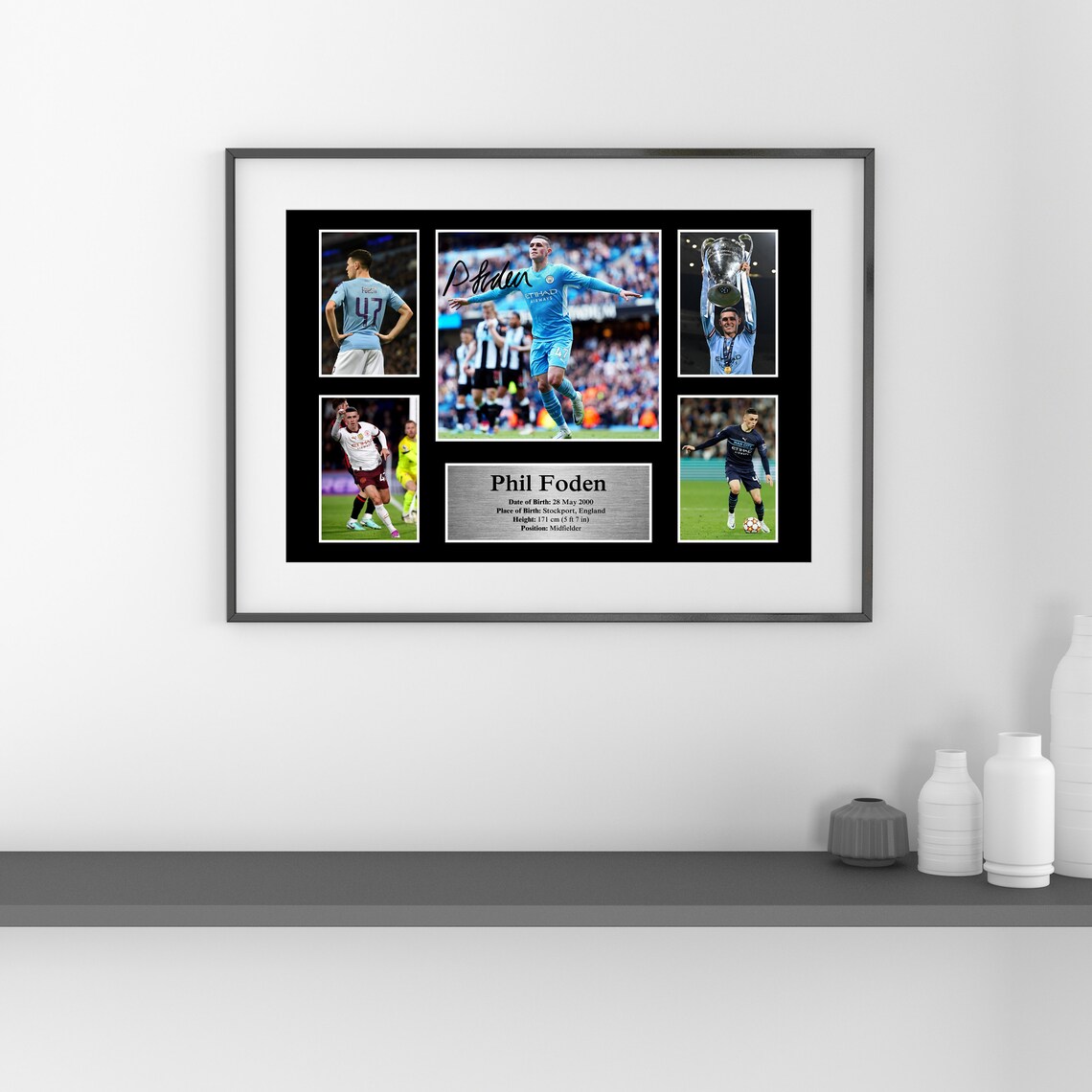 Printable Phil Foden Autograph Poster, Digital Download Manchester City ...