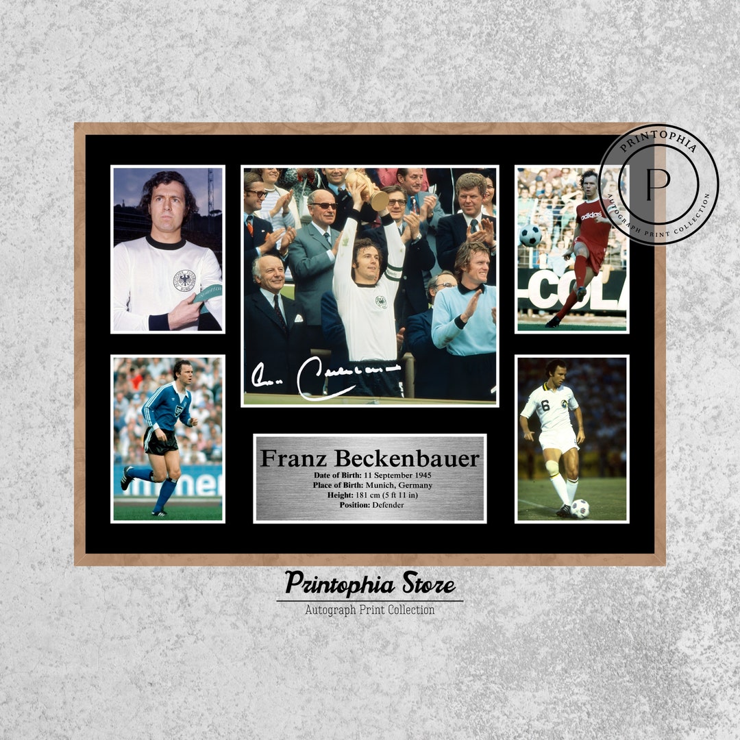 Franz Beckenbauer Signed Poster, German Kaiser Autograph Print, Bayern ...