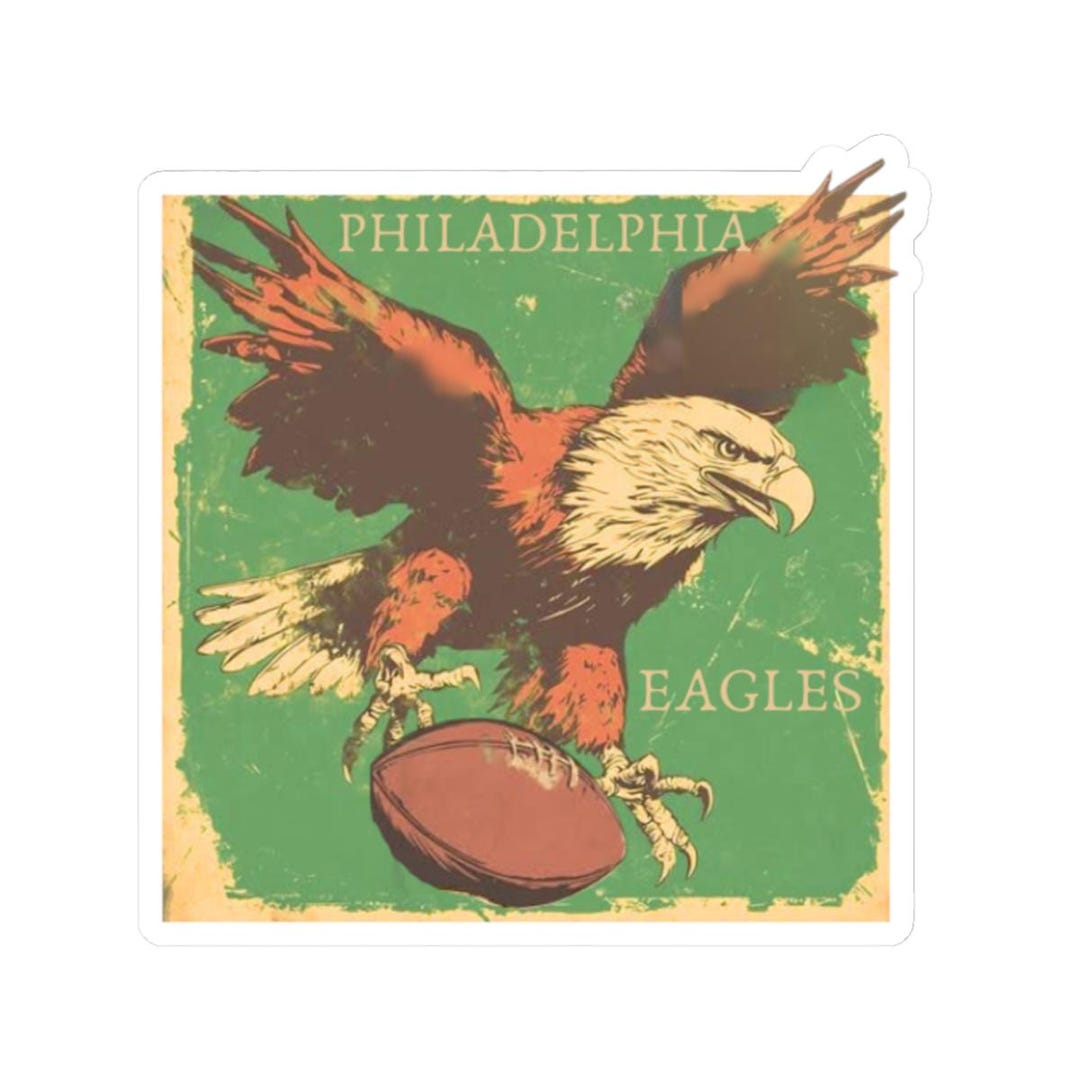 Vintage Philadelphia Eagles Kiss-cut Stickers | Sports Team Decals for ...