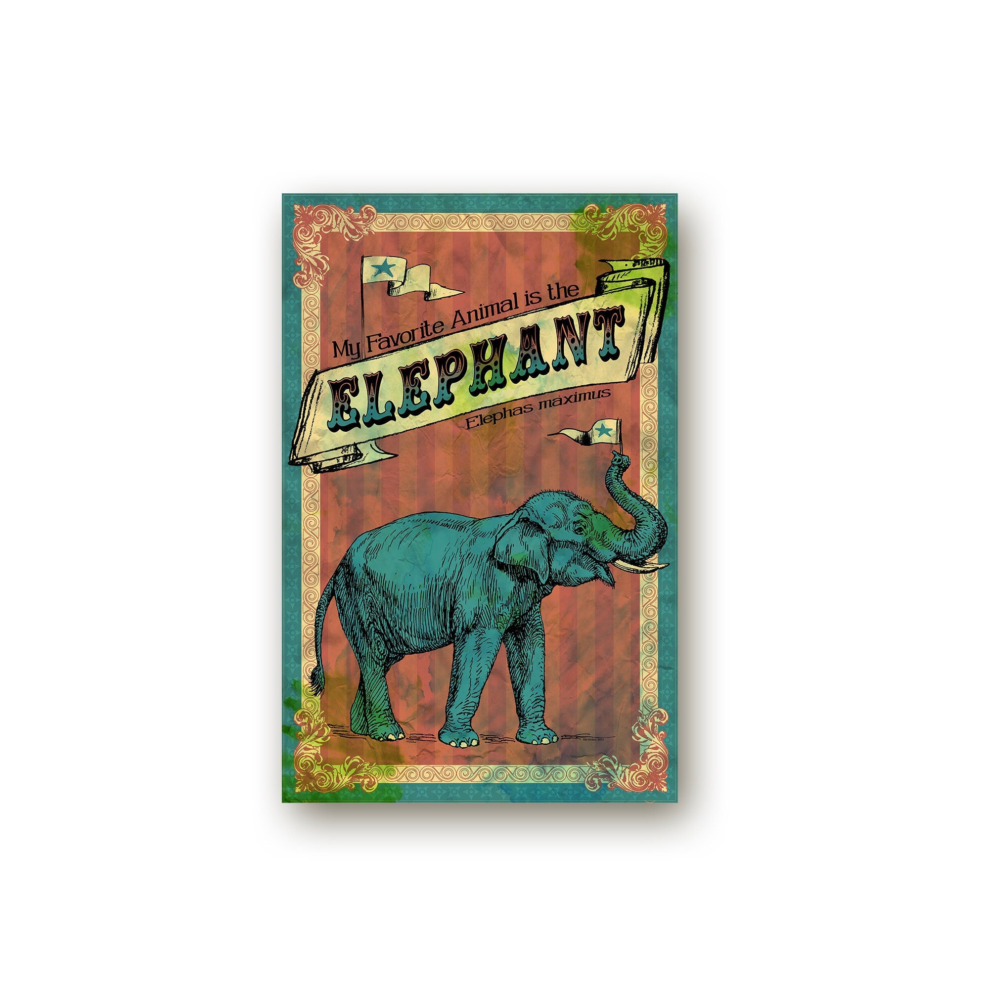 11 X 17 Inch Circus Elephant Poster Print - Etsy