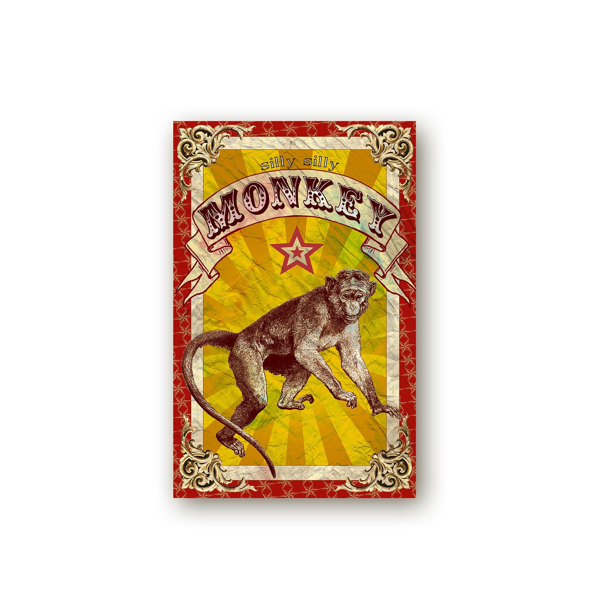 11 X 17 Inch Circus Monkey Poster Print - Etsy