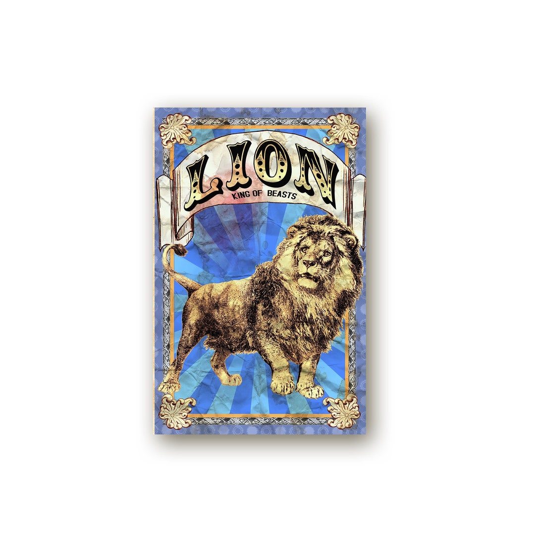 11 X 17 Inch Circus Lion Poster Print - Etsy