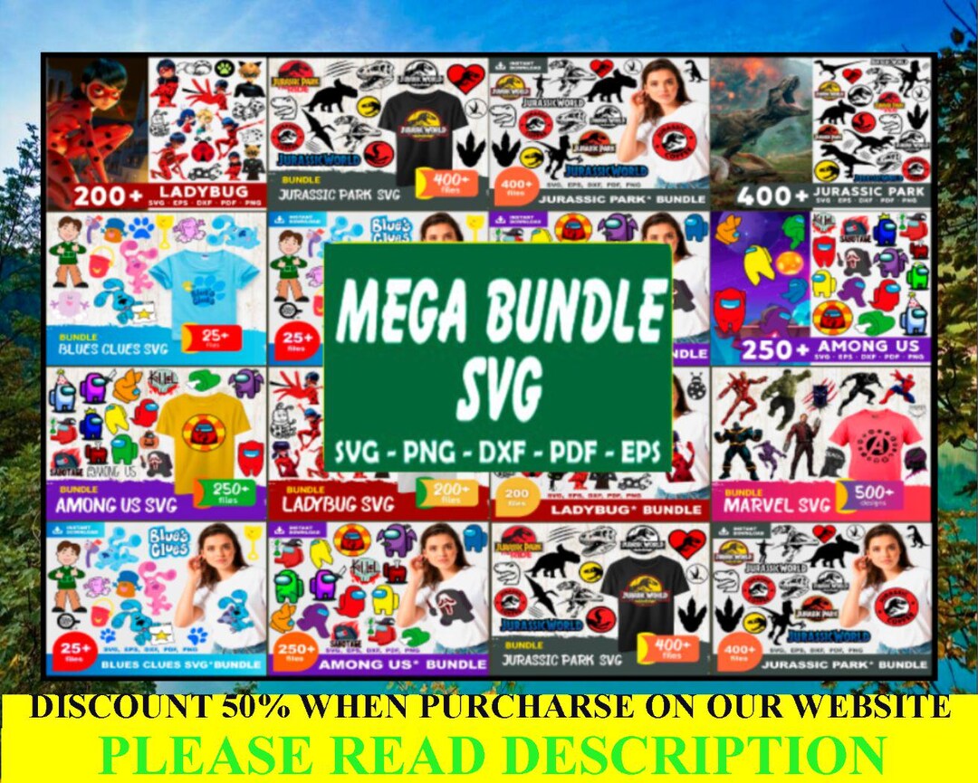 Mega Bundle Svg, Mavel Svg, Among Us Svg, Ladybug Svg - Etsy