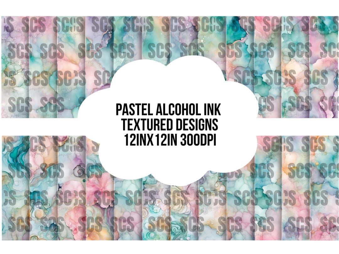 Pastel Digital Paper, Pastel Colors Alcohol Ink Digital Paper ...