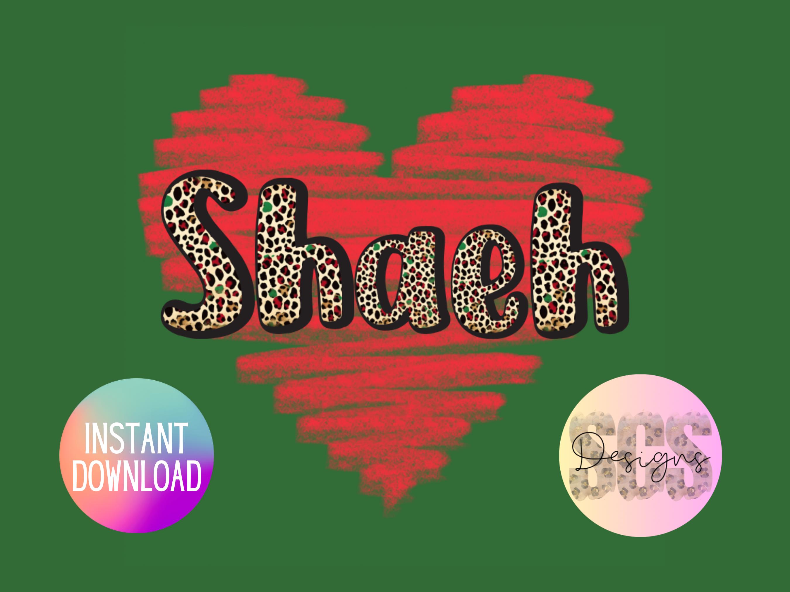 Leopard Alphabet Doodle Font, Green Red Leopard Doodle Alphabet Letters ...