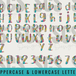 Leopard Doodle Alphabet Font , Doodle Letters PNG, PNG Alpha Bubble ...