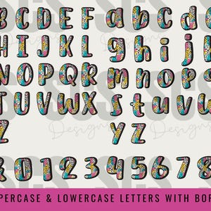 Leopard Doodle Alphabet Font , Doodle Letters PNG, PNG Alpha Bubble ...