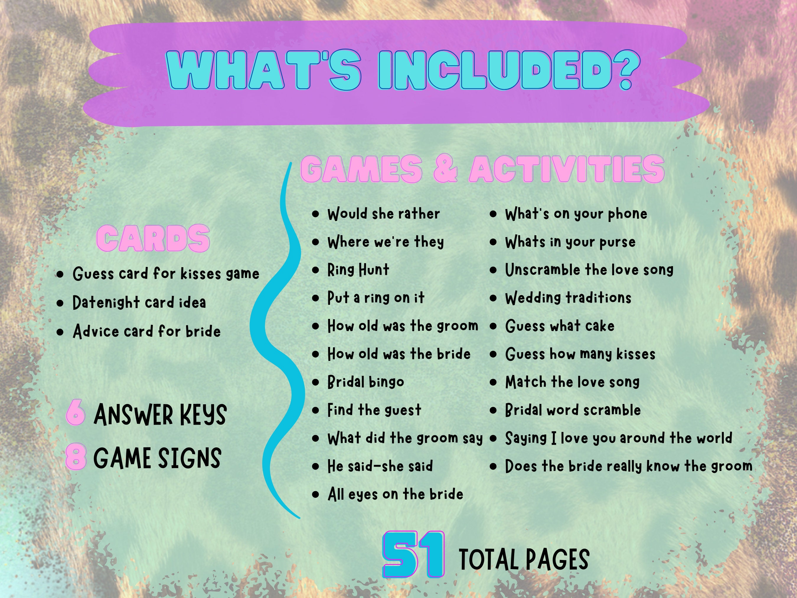 Bridal Party Games Bridal Shower Printable Game Bundle She Found Her