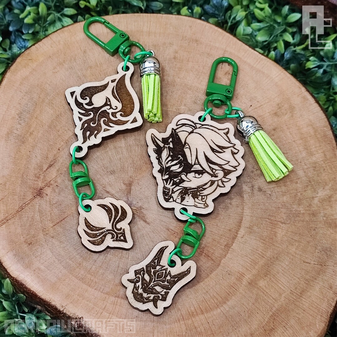 Genshin Impact Xiao Keychain, Xiao Constellation Logo Keyring, Keychain ...