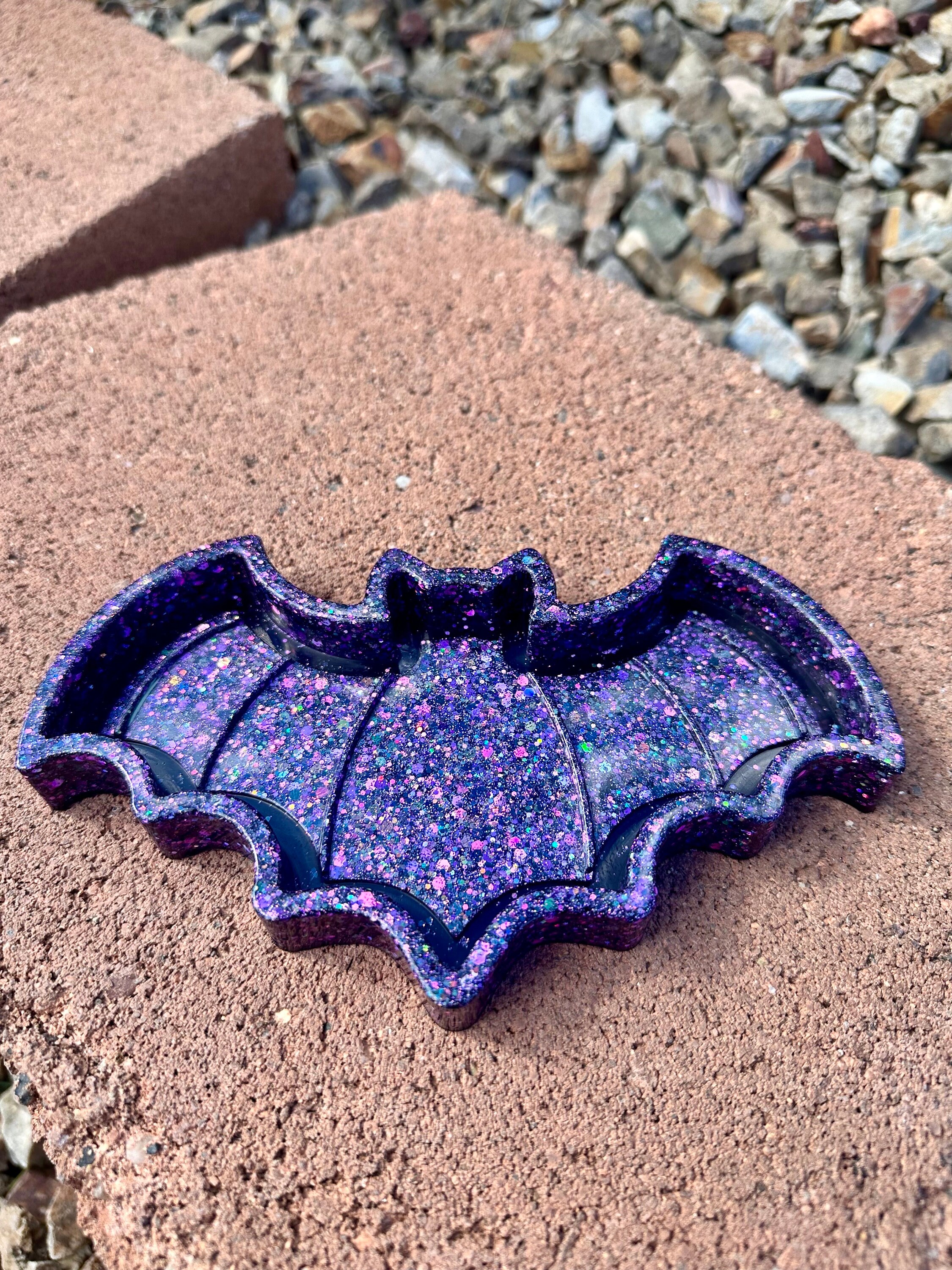 Bat Trinket Tray | Halloween Tray | Resin Tray - Etsy