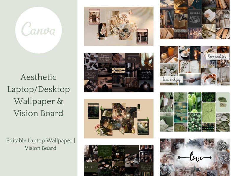 Aesthetic Collage Wallpaper | Desktop & Laptop Bundle (editable) - Etsy