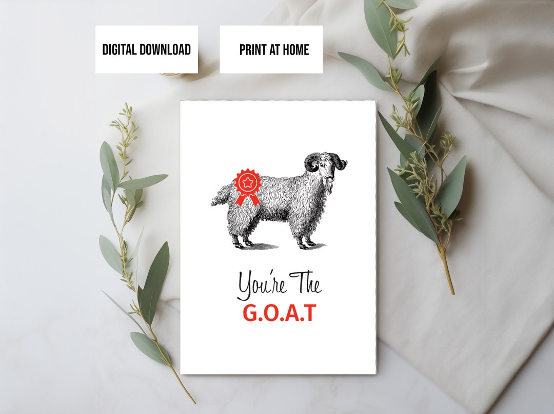 Ultimate Teacher Appreciation: You're the G.O.A.T Card - Etsy