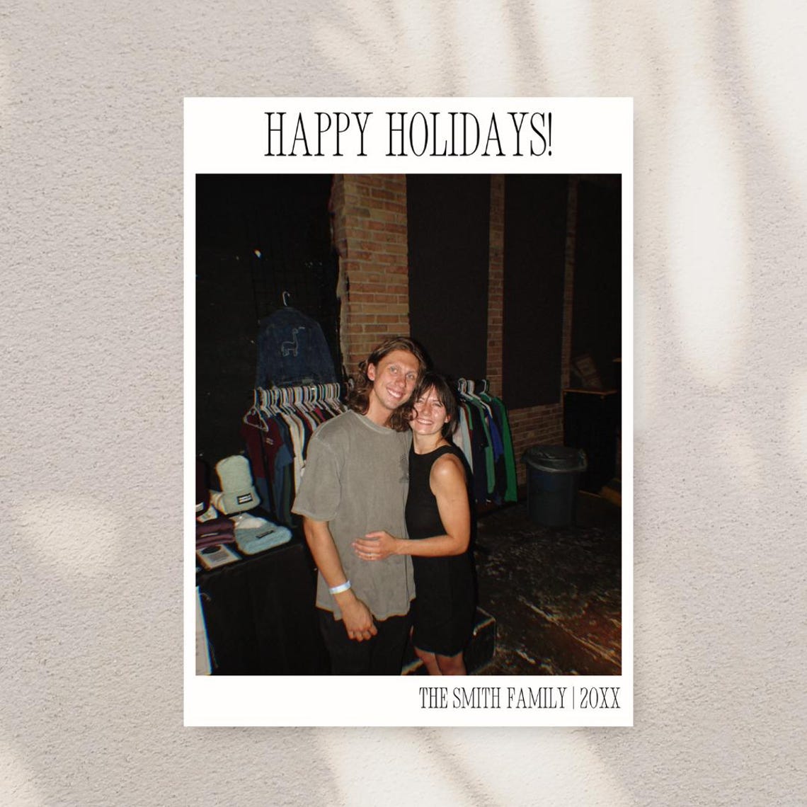 Modern and Minimal Holiday Card Template | Editable Photo Grid Holiday ...