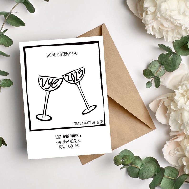 NYE Party Invitation Template | Instant Download | Editable Canva ...