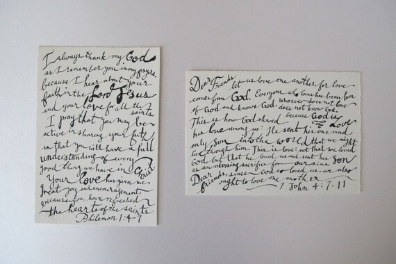 Items similar to Bible Verses Calligraphy : Contemporary Abstract Art ...