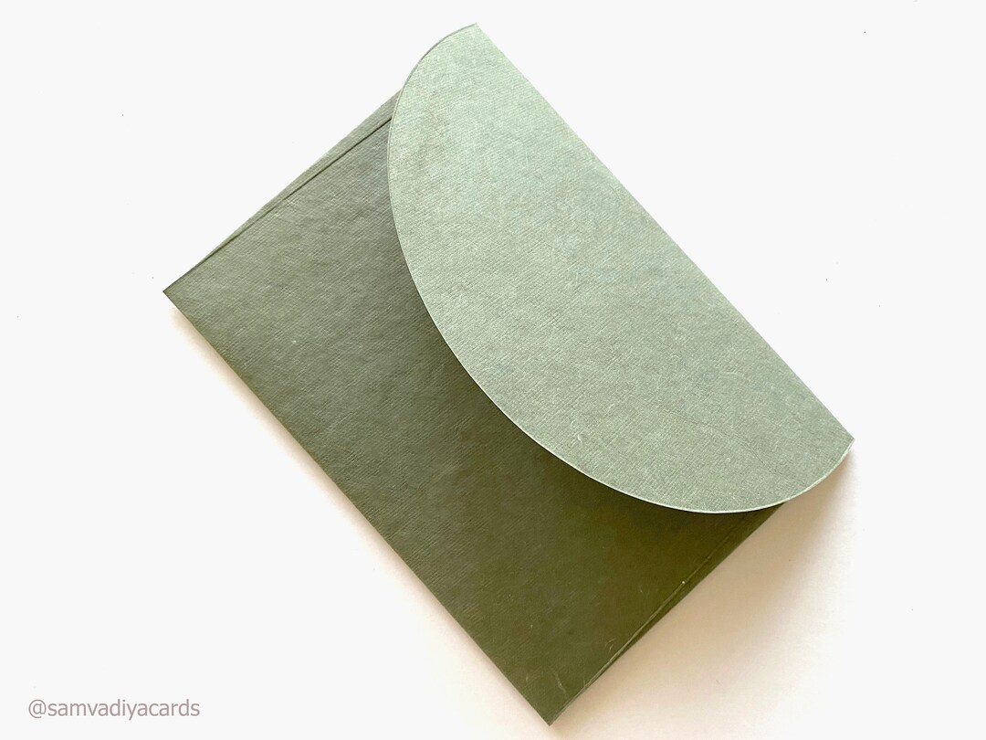 Premium Envelopes A7 Size Round Flap, Handmade Cotton Paper Invitation ...