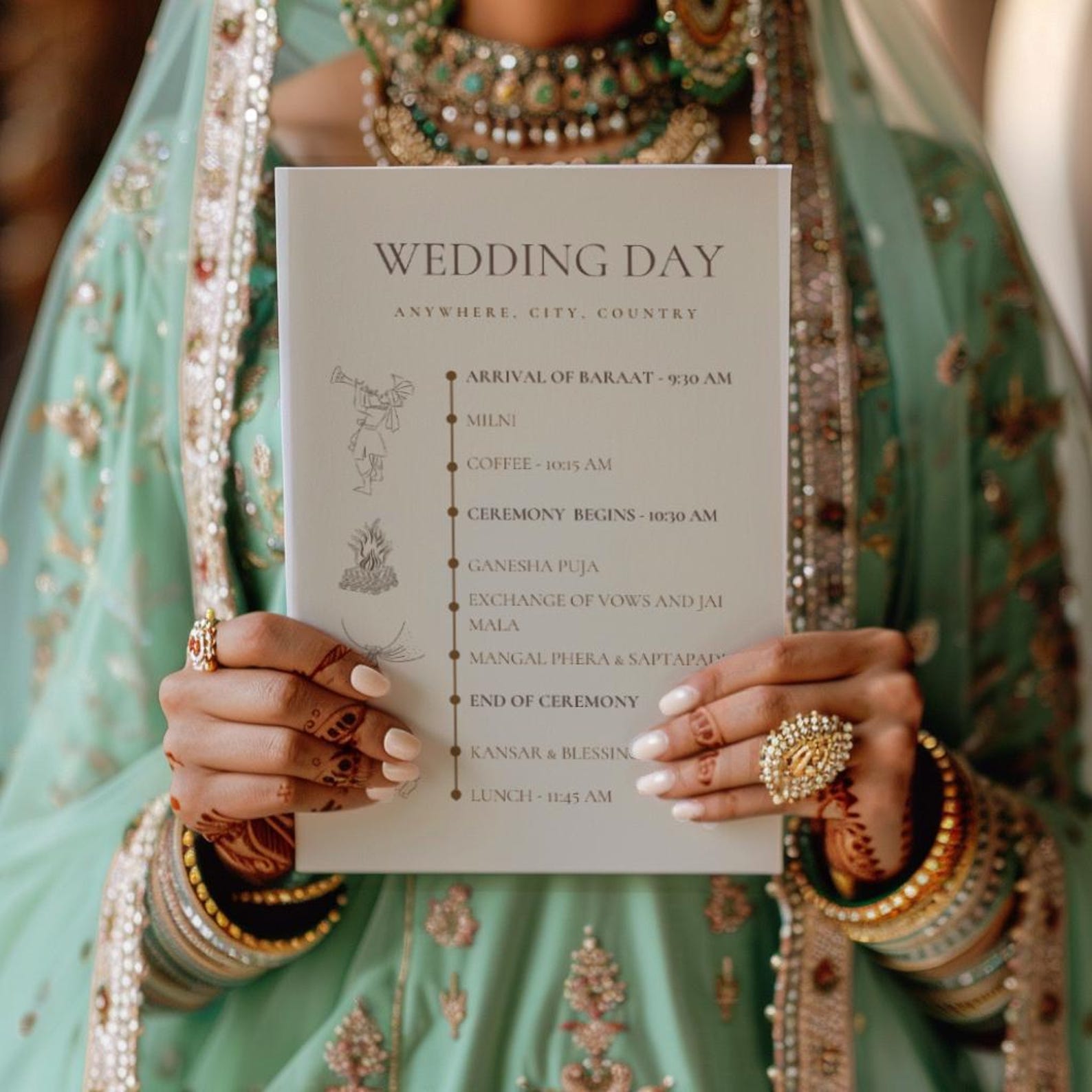 Hindu Wedding Program Hindu Wedding Program Template Hindu Wedding ...