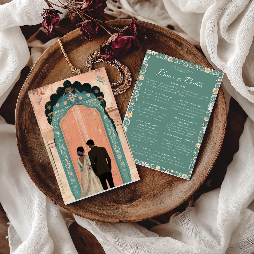 Hindu Wedding Program Indian Wedding Program Ceremony Program Jai Hindu ...