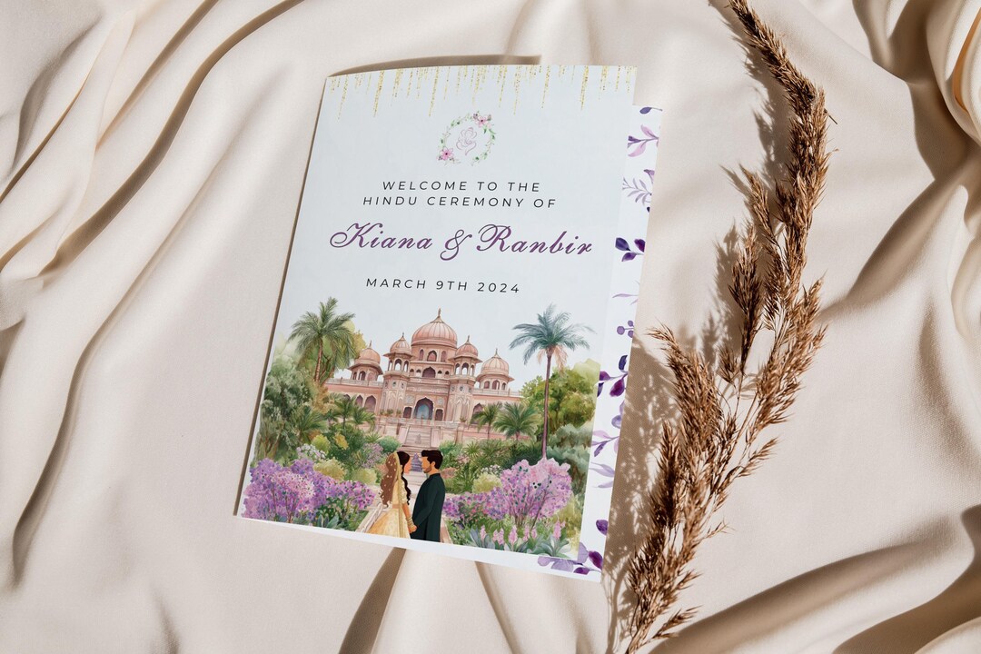 Hindu Wedding Program Indian Wedding Program Ceremony Program Jai Hindu ...