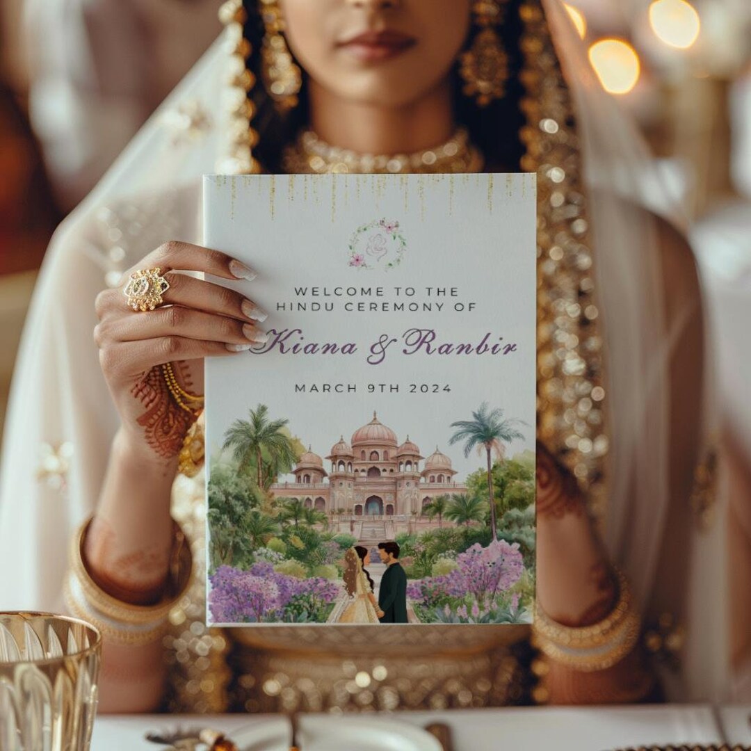 Hindu Wedding Program Indian Wedding Program Ceremony Program Jai Hindu ...