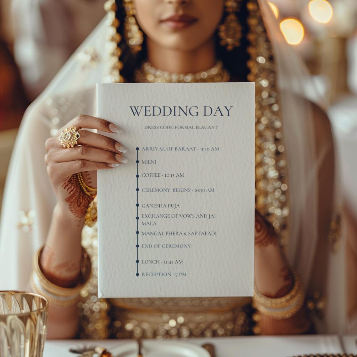 Hindu Wedding Program Template Indian Wedding Ceremony Program Hindu ...