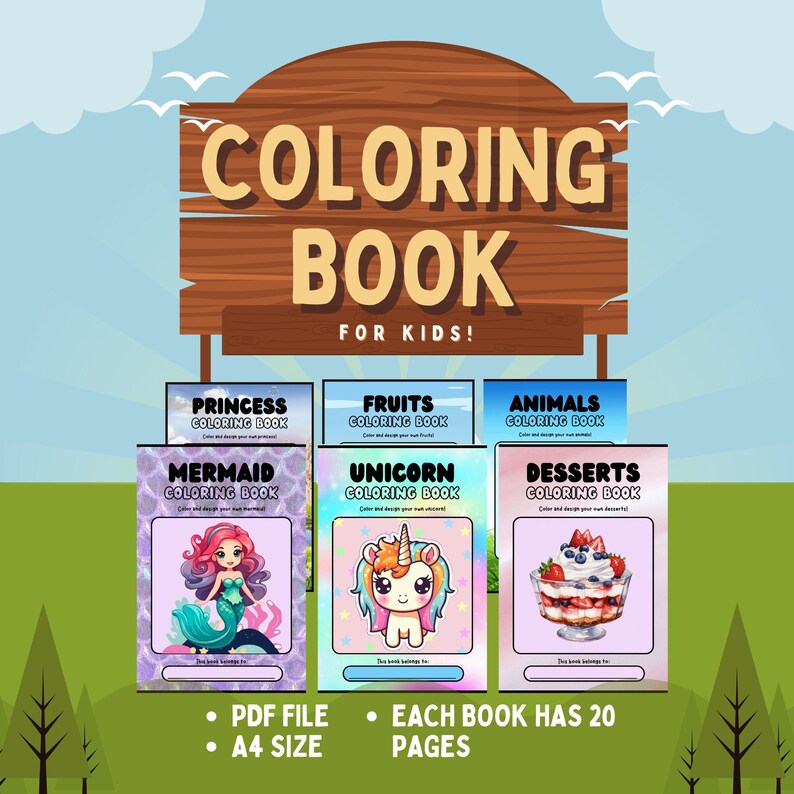Coloring Book for Kids - Etsy